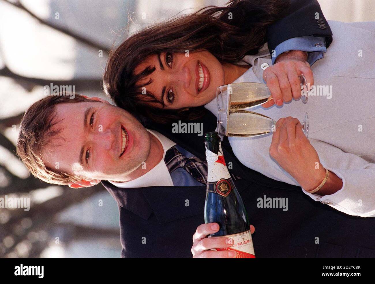 John Leslie and Jenny Powell toast their new partnership as the new ...