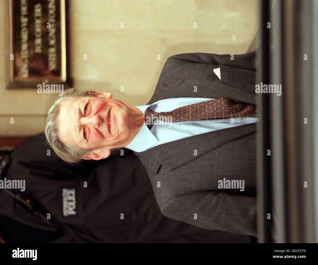 Sir Angus Ogilvy, the husband of Princess Alexandra, arrives at the ...