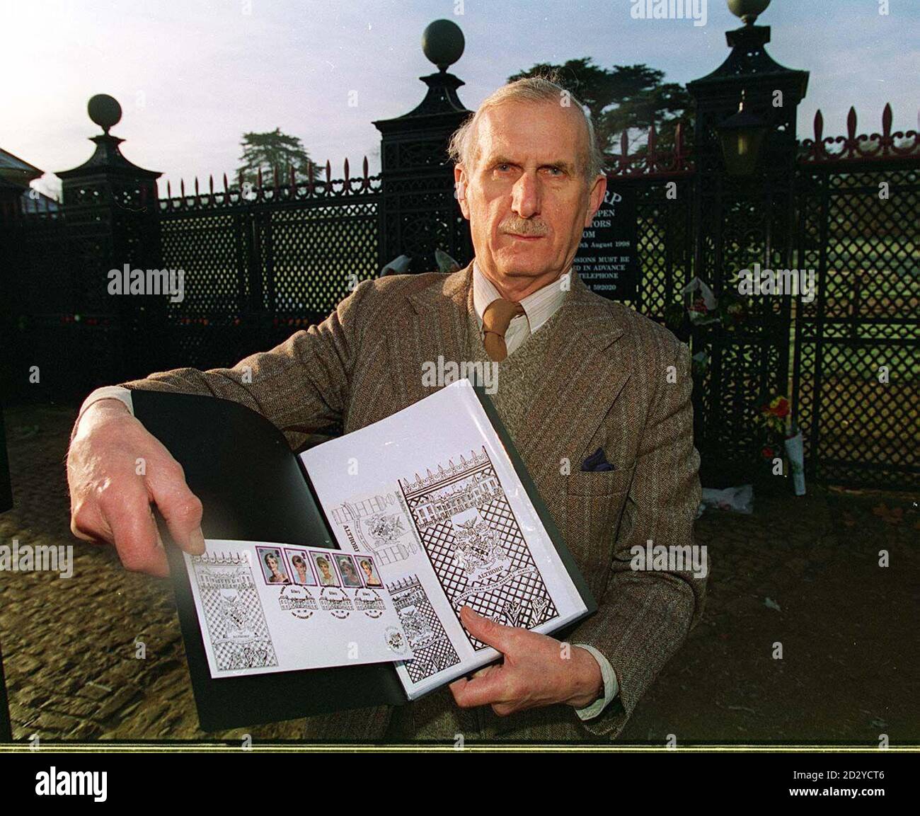 Great Brington artist Richard Barnard with his design for the First Day ...