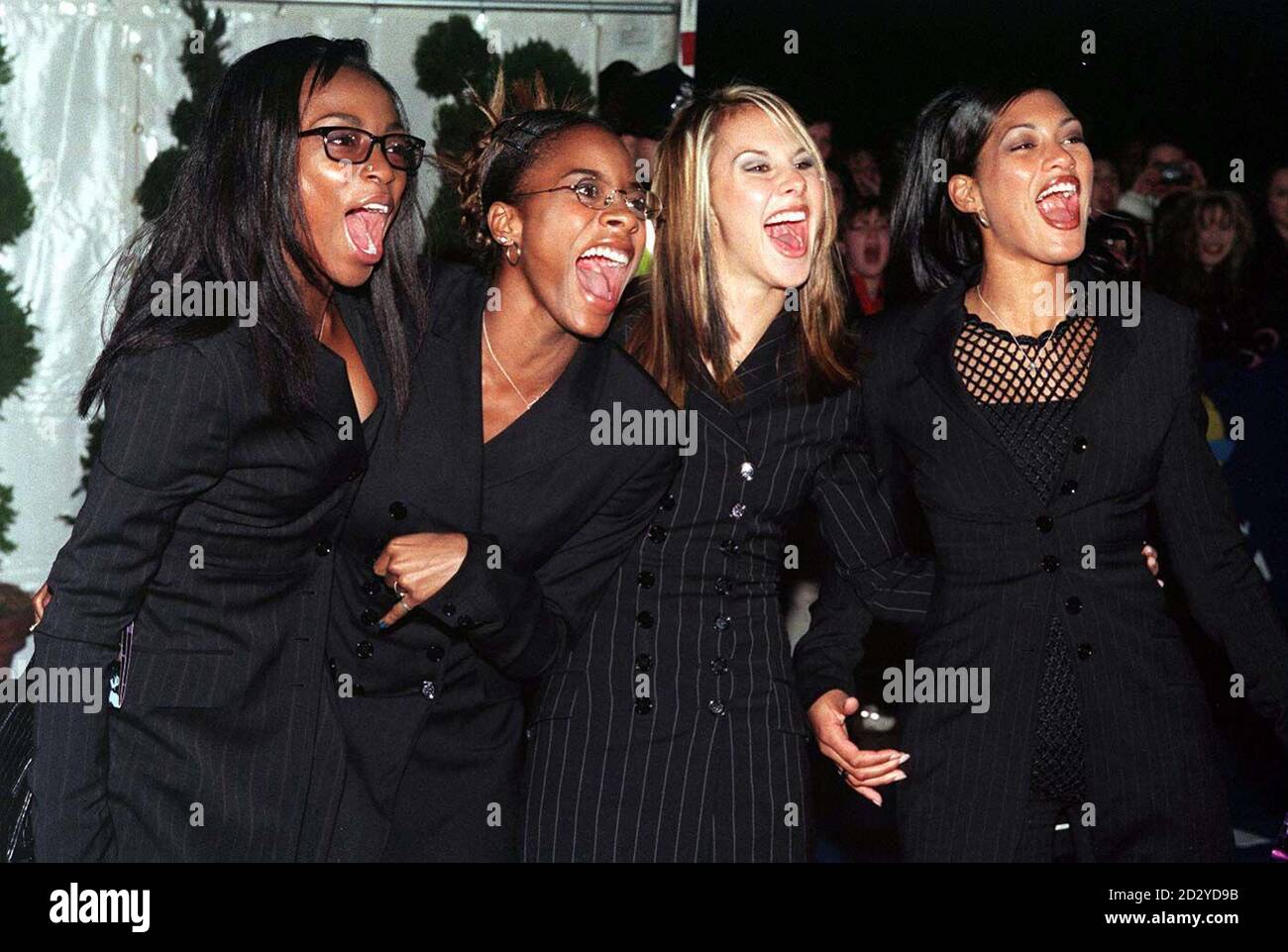PA NEWS PHOTO 9/2/98 ALL GIRL BAND "N - TYCE" ATTEND THE BRIT. 1998 ...