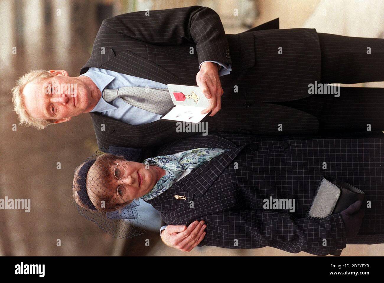 Keith Howell with his wife Margaret outside Buckingham Palace where he ...
