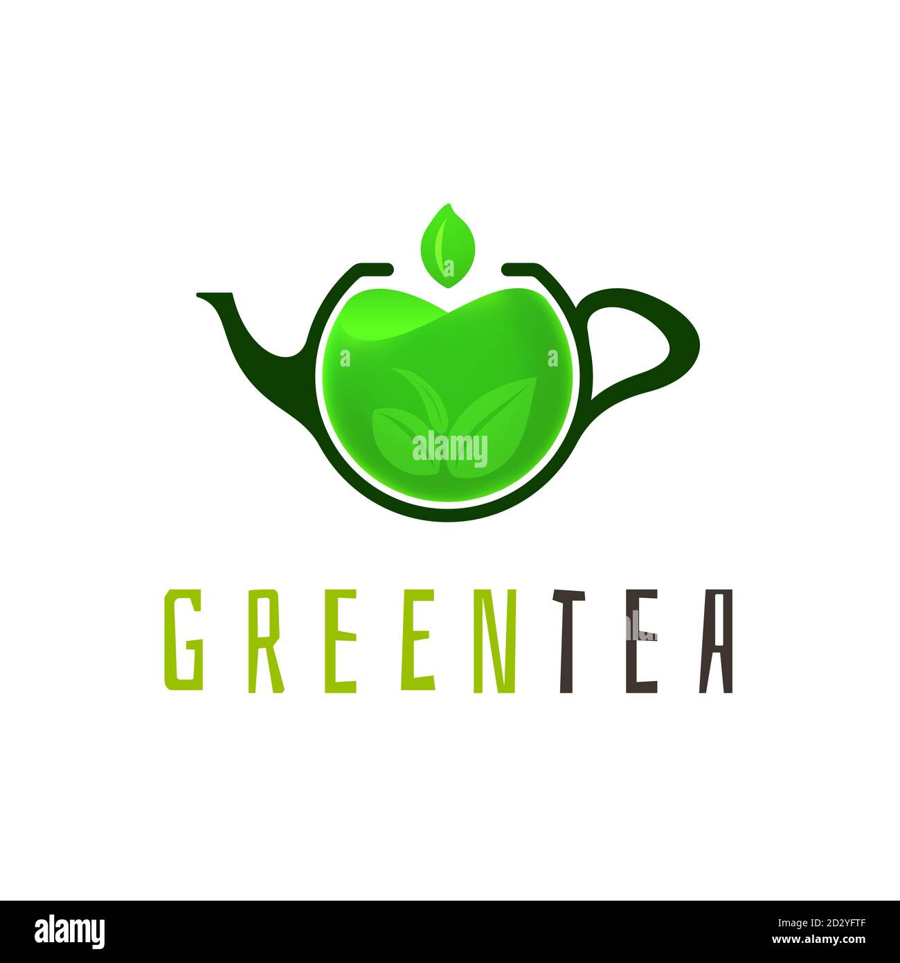 Green tea logo template Stock Vector Image & Art - Alamy