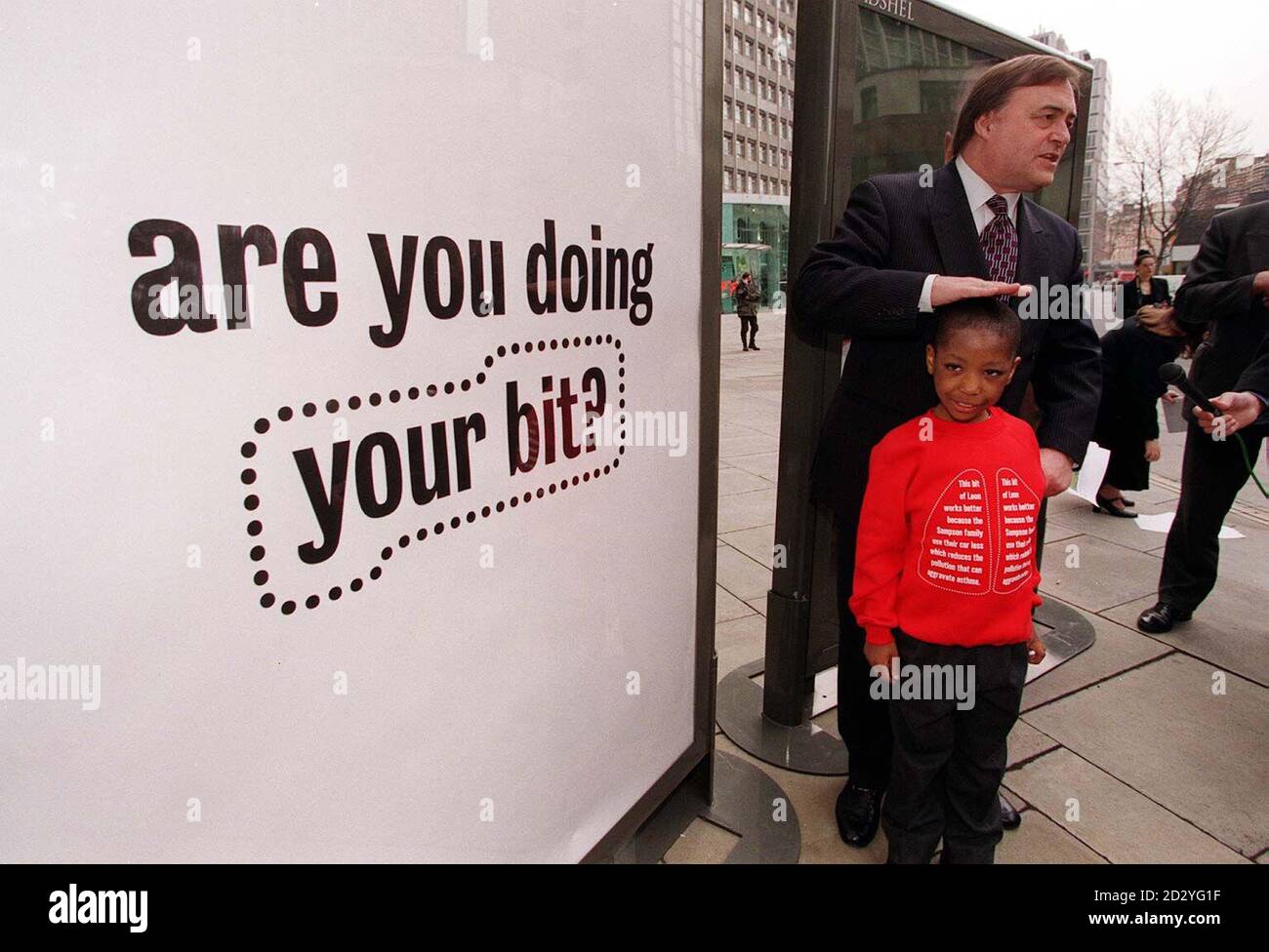 Deputy Prime Minister John Prescott with seven-year-old Leon Valero ...