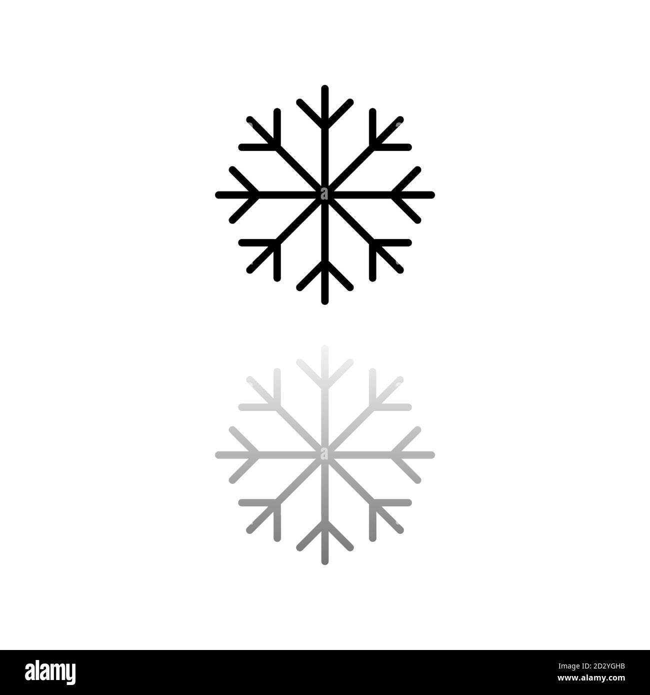 Simple Snowflakes Black And White