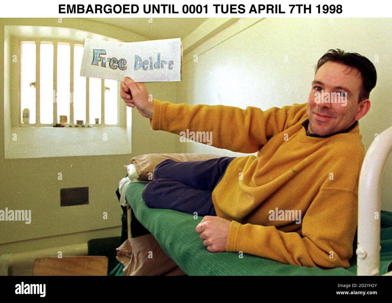 Strangeways inmate, Mark Jackson, pictured in his cell today (Monday ...