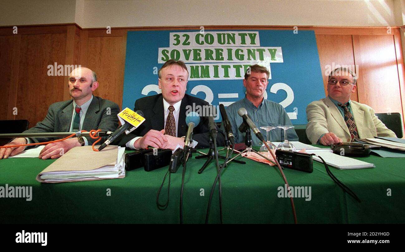 Members of the 32 County Sovereignty Committee (from left) Rory Duggan ...