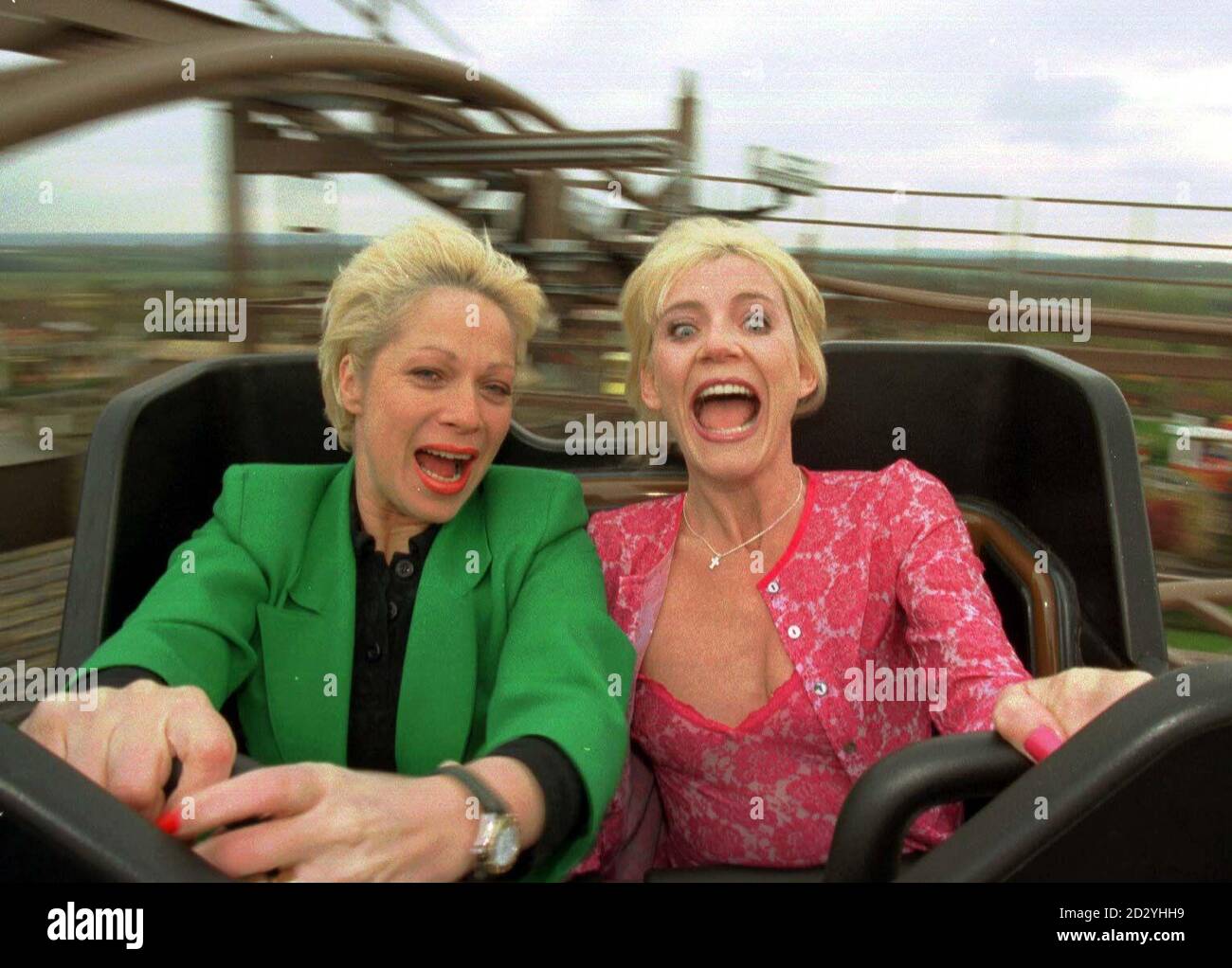 Denise Walsh (left) who plays Natalie Horrocks in Coronation Street and ...