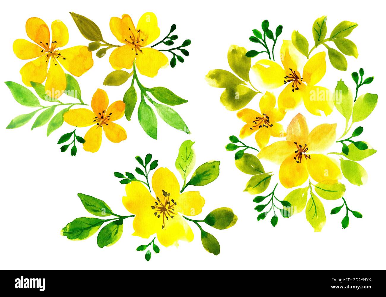 Watercolor pattern abstract elements Cut Out Stock Images & Pictures ...