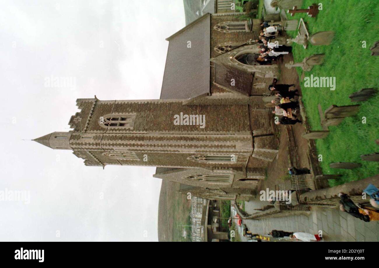 The coffin bearing Dorothy Squires leaves the church of St. Mary at ...