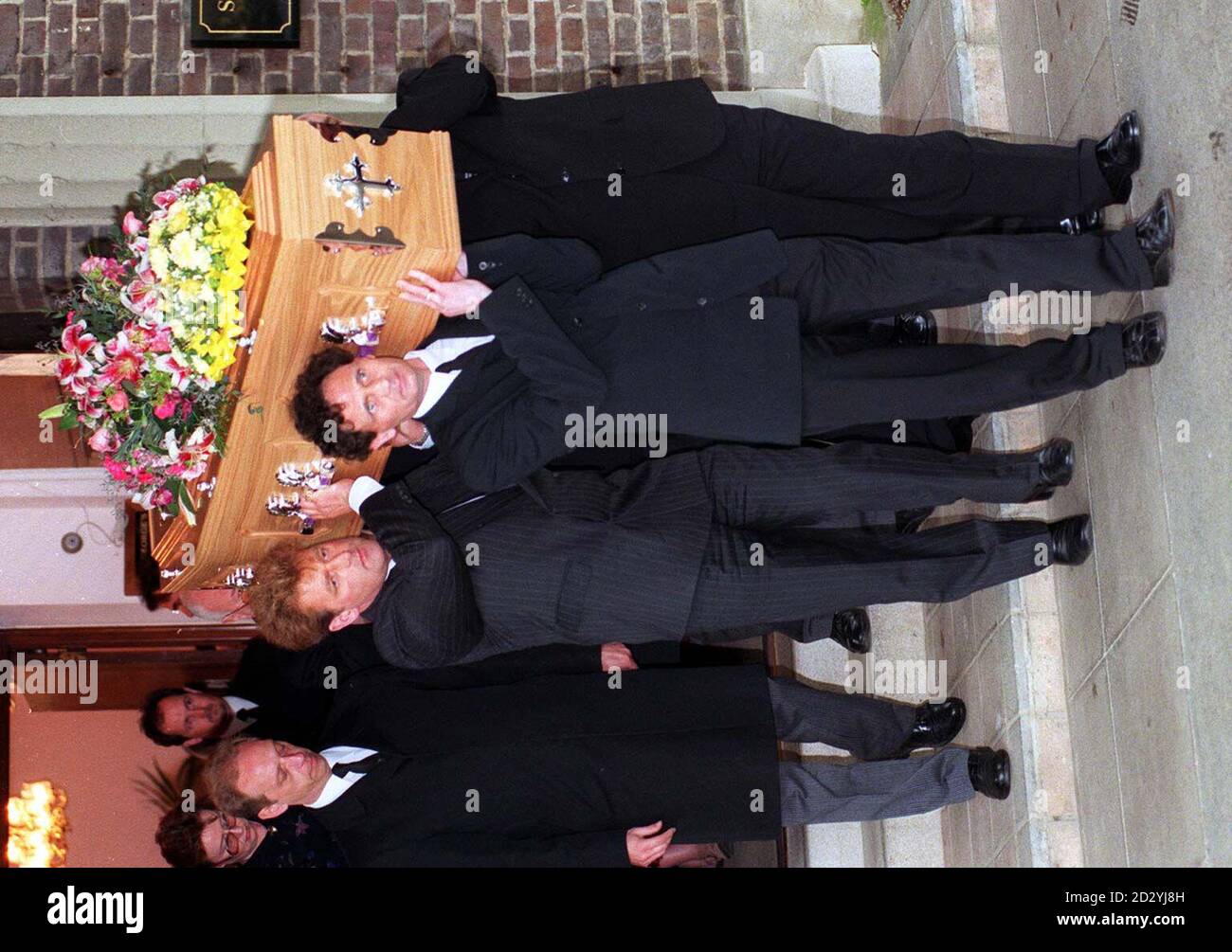 Pall bearers carry the coffin of Dorothy Squires after her funeral ...