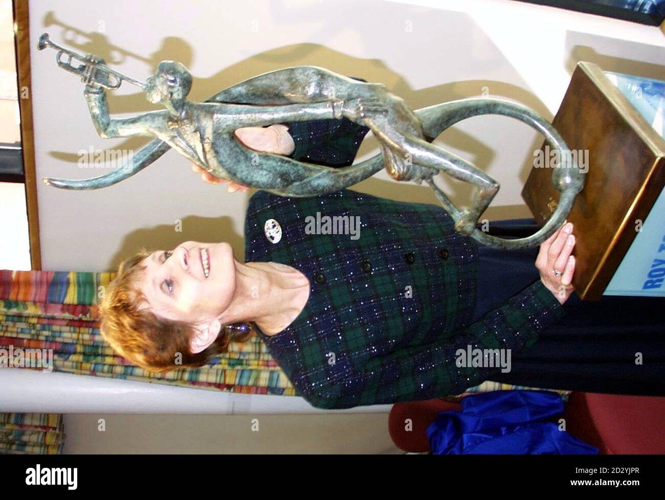 Fiona Castle, wife of the late Roy Castle, unveils a statue to him at ...