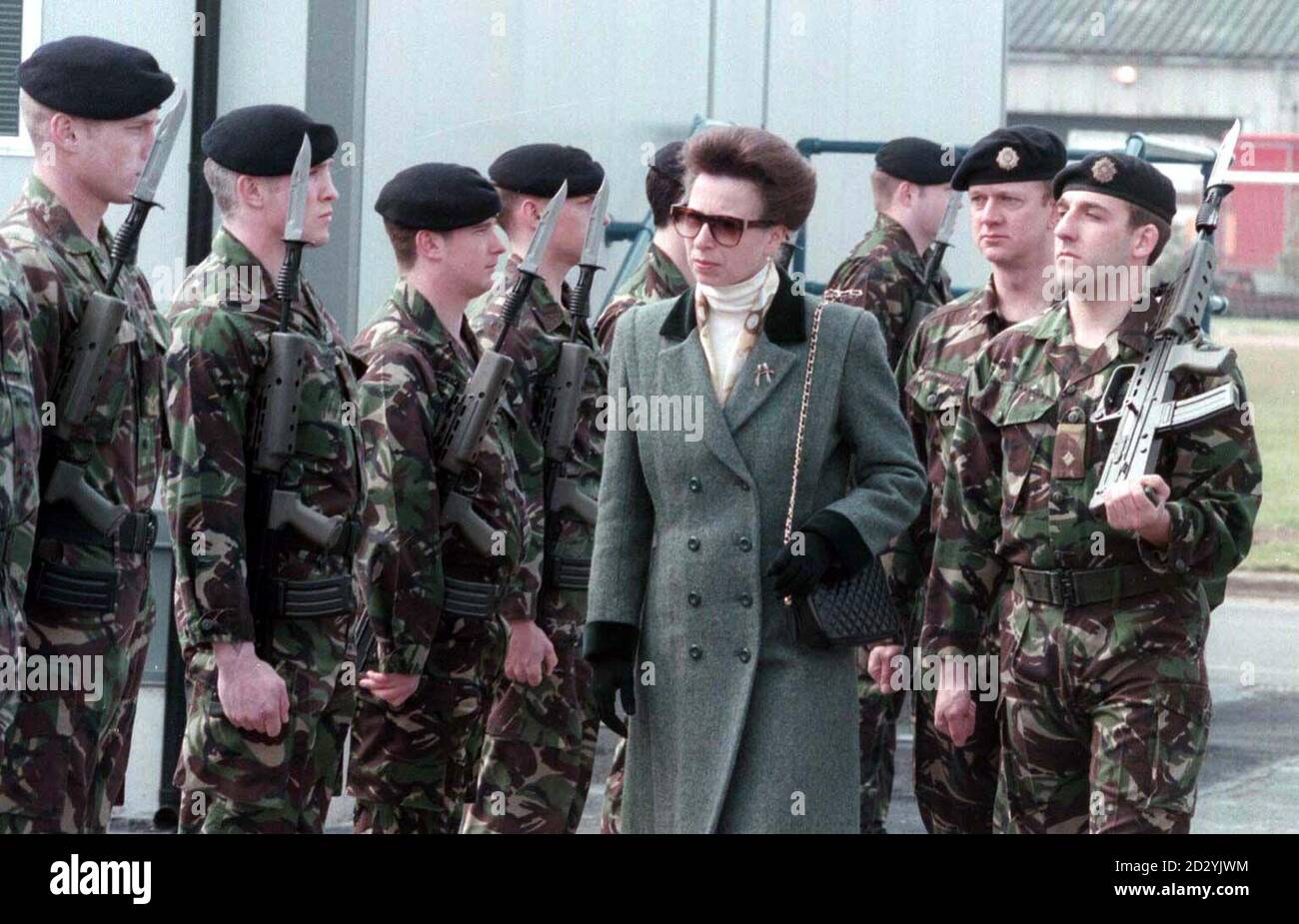 The Princess Royal inspects a guard of honour from the 21st Logistic ...