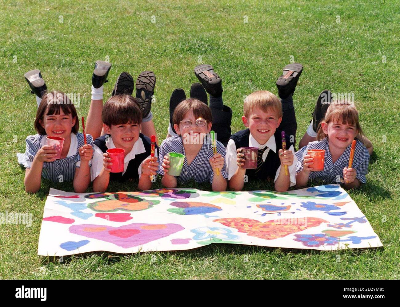 Katy McKenzie,9, (left to right) Michael Ashworth, 7, Katie Comras, 8 ...