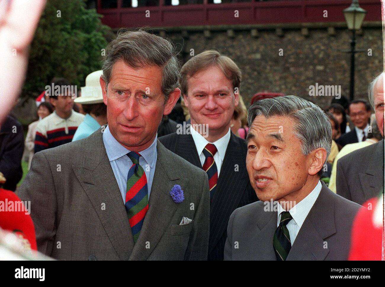 The Prince of Wales (left) with Japanese Emperor Akihito, during their ...
