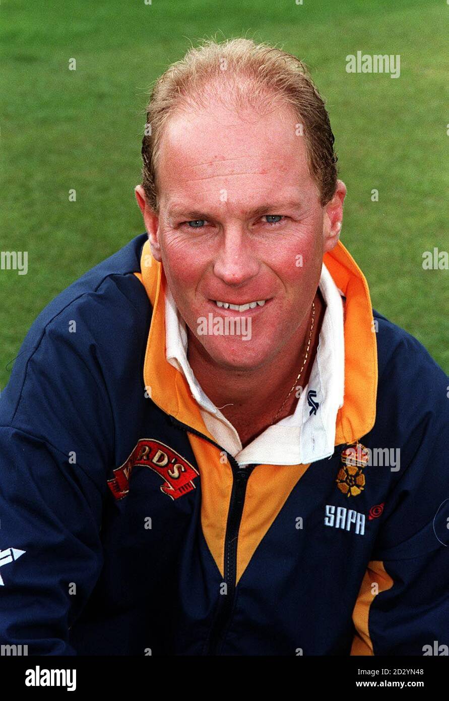 Andy Brown, Derbyshire County cricket Team. Photo by Rui Vieira/PA ...