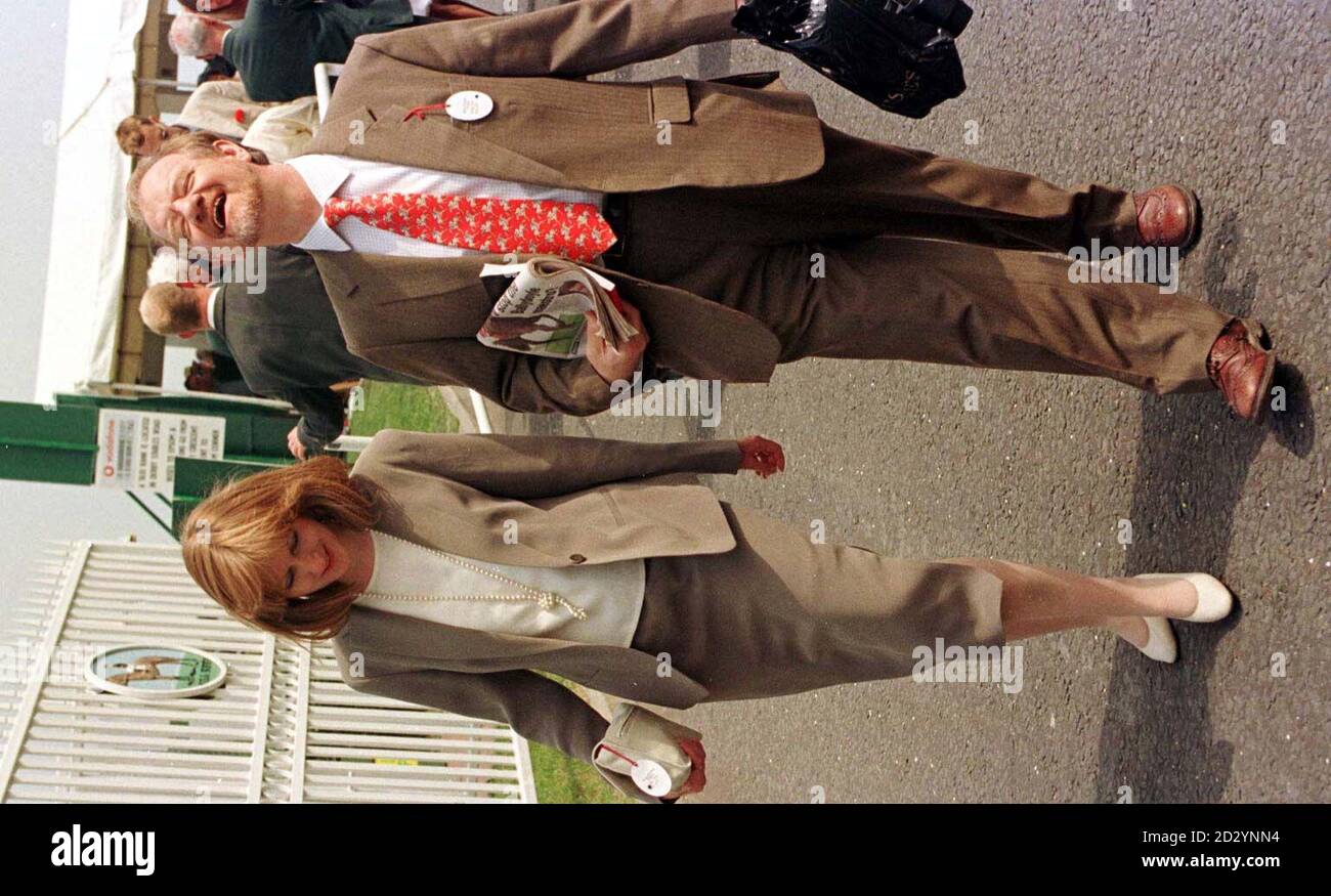 The Foreign Secretary Robin Cook and his wife Gaynor arriving at Epsom ...