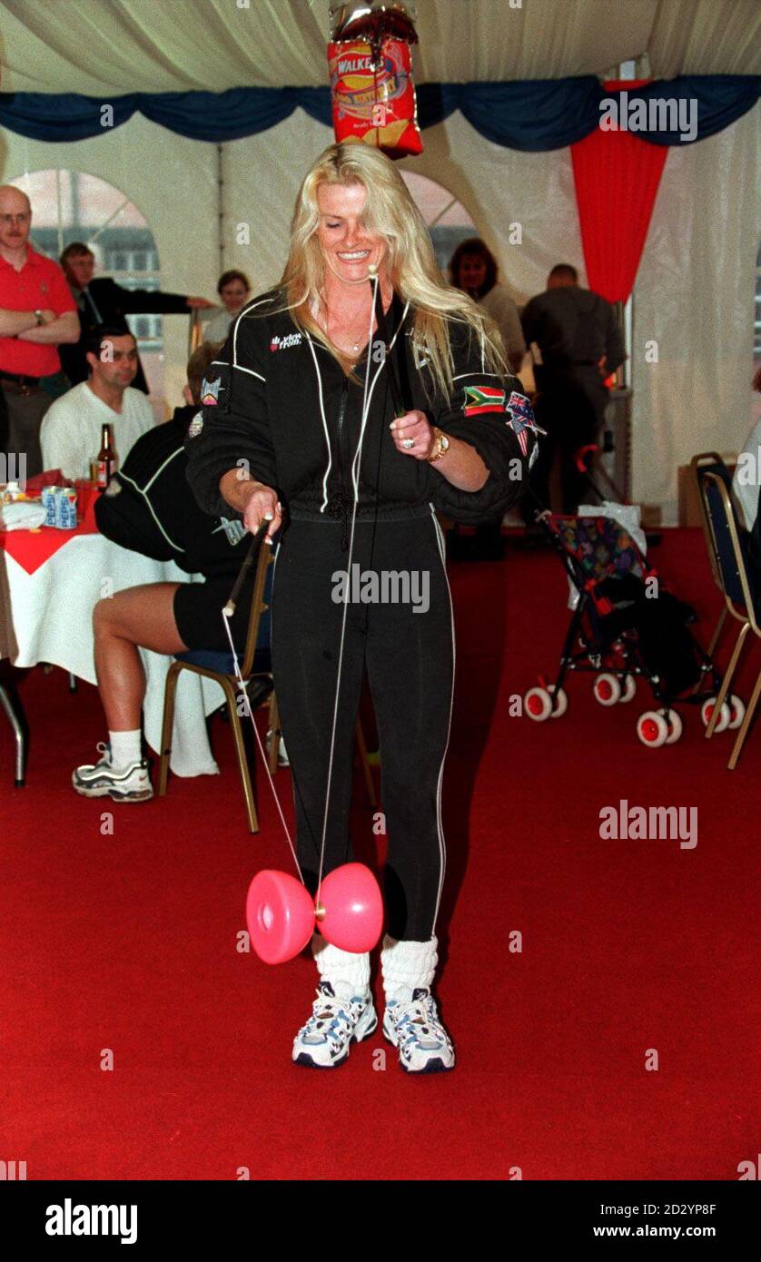 ITV's "Lightning" Gladiator during the Walkers Crisps 50th birthday ...