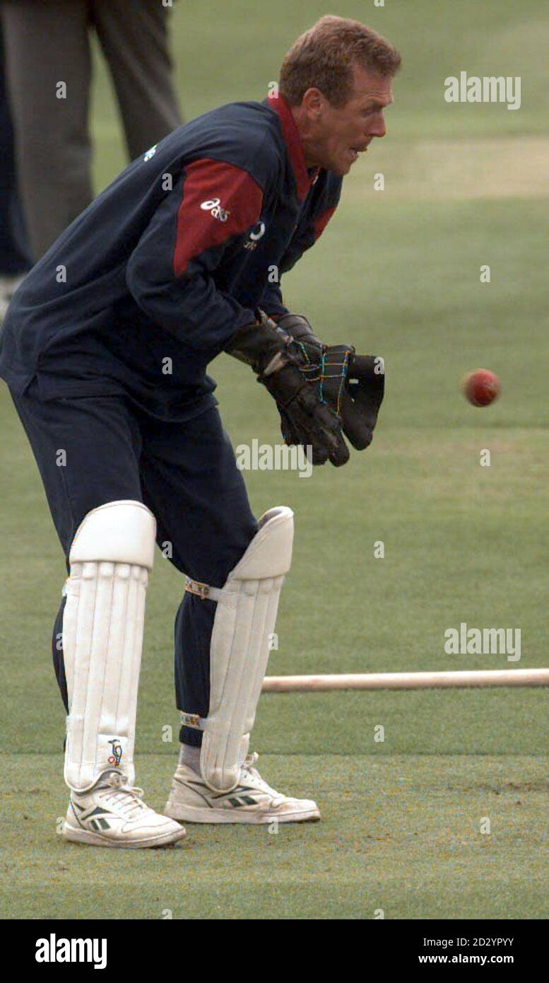 England captain Alec Stewart takes part in a fitness test at Lords ...