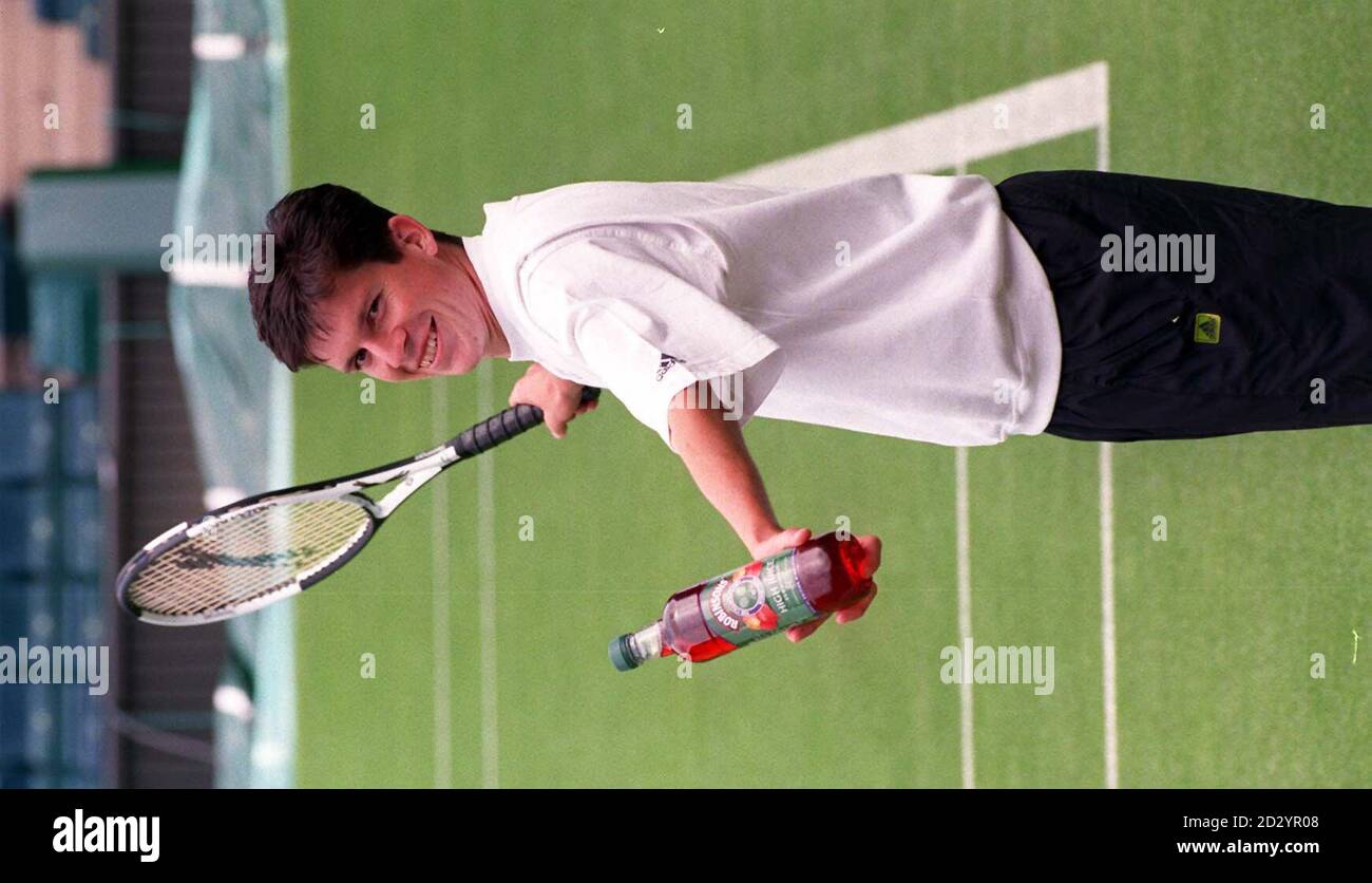 Britain's Tim Henman on Wimbledon's Centre Court today (Wednesday ...
