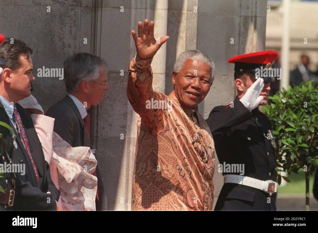 President mandela waves hi-res stock photography and images - Alamy