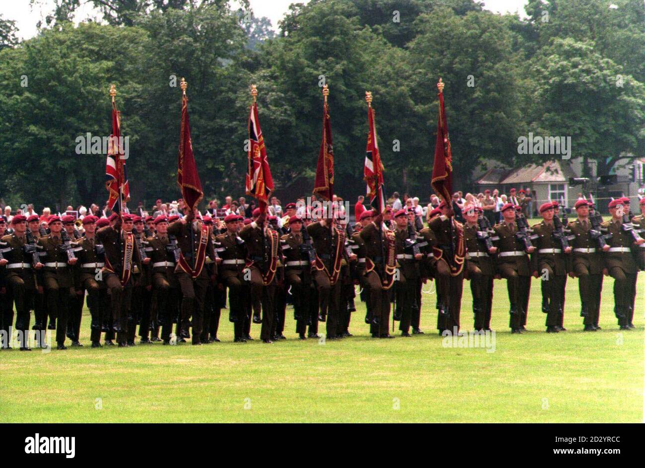 THE PARACHUTE REGIMENT ON PARADE DURING A CEREMONY AT THEIR ...