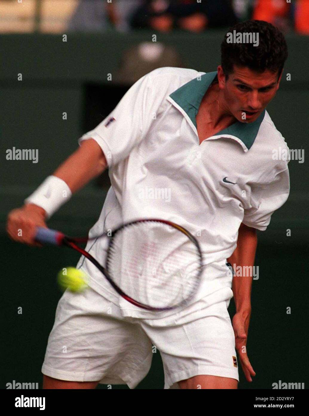 Netherland's Richard Krajicek on No.1 Court at Wimbledon today ...