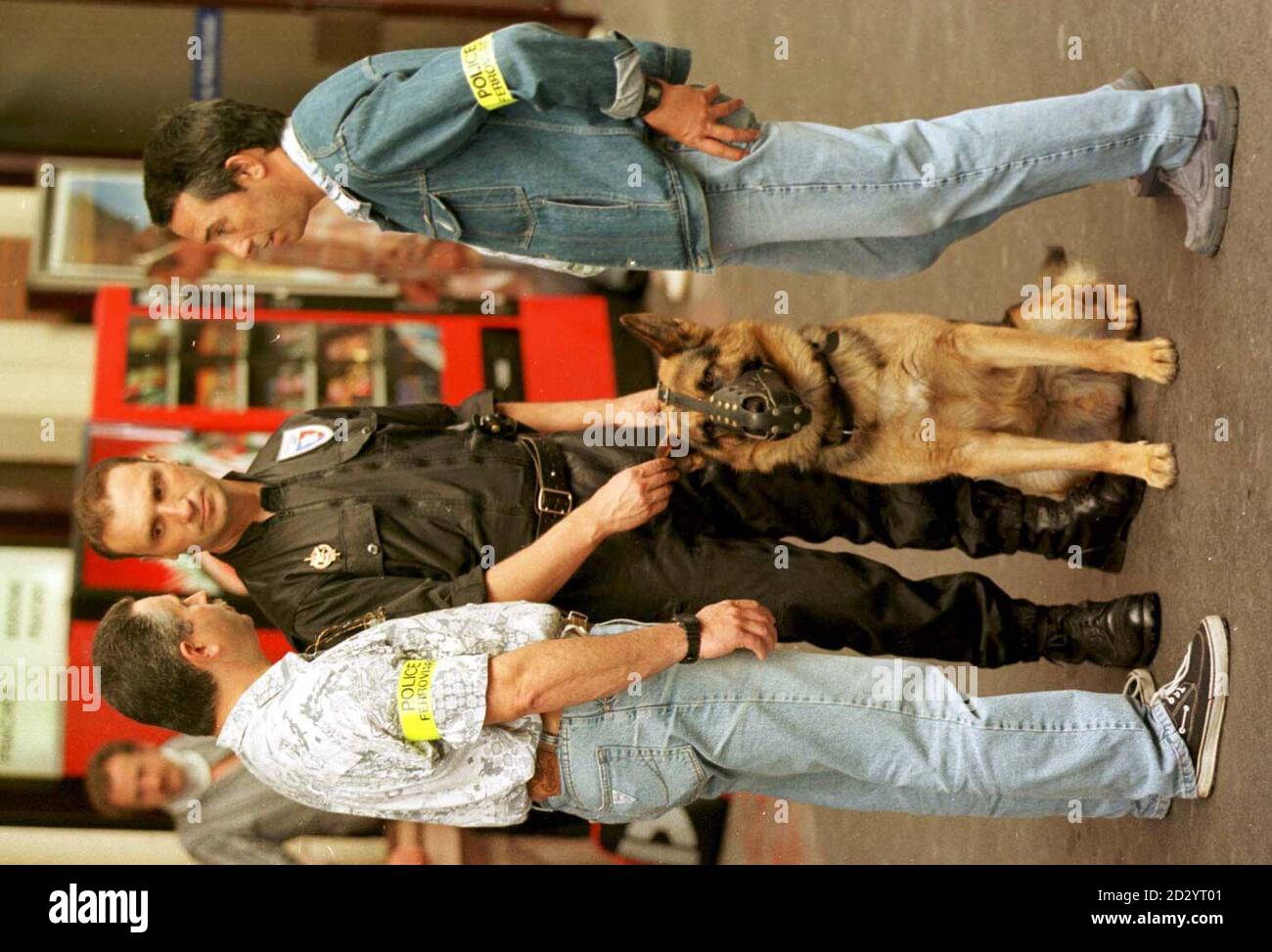 French police outside Toulouse railway station awaiting the arrival of ...