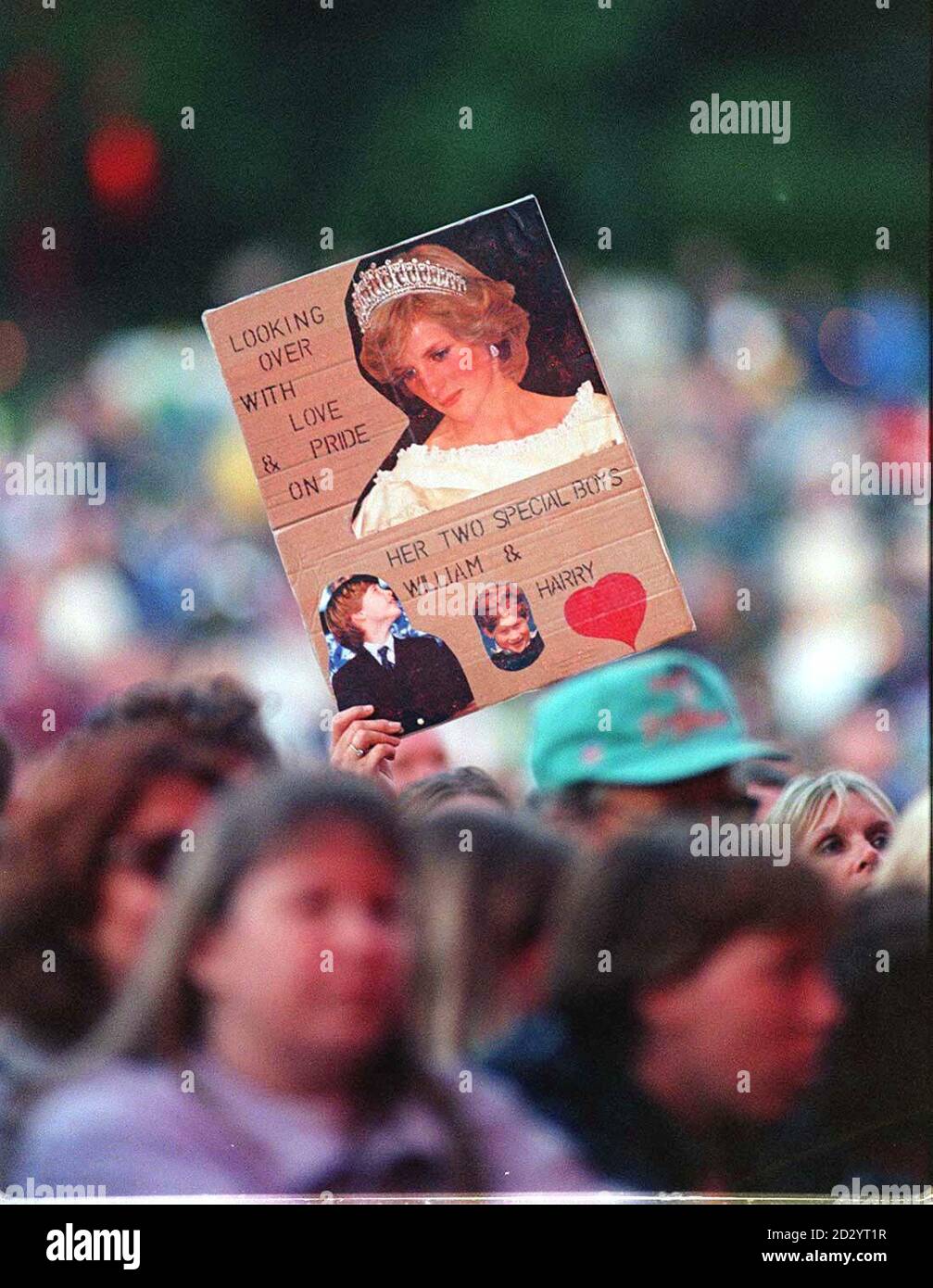 A personal tribute held up in the crowd during last night's tribute ...