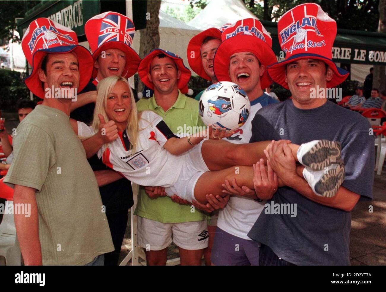 England fan Sarah Pennell from Lincoln gets into the spirit as she ...