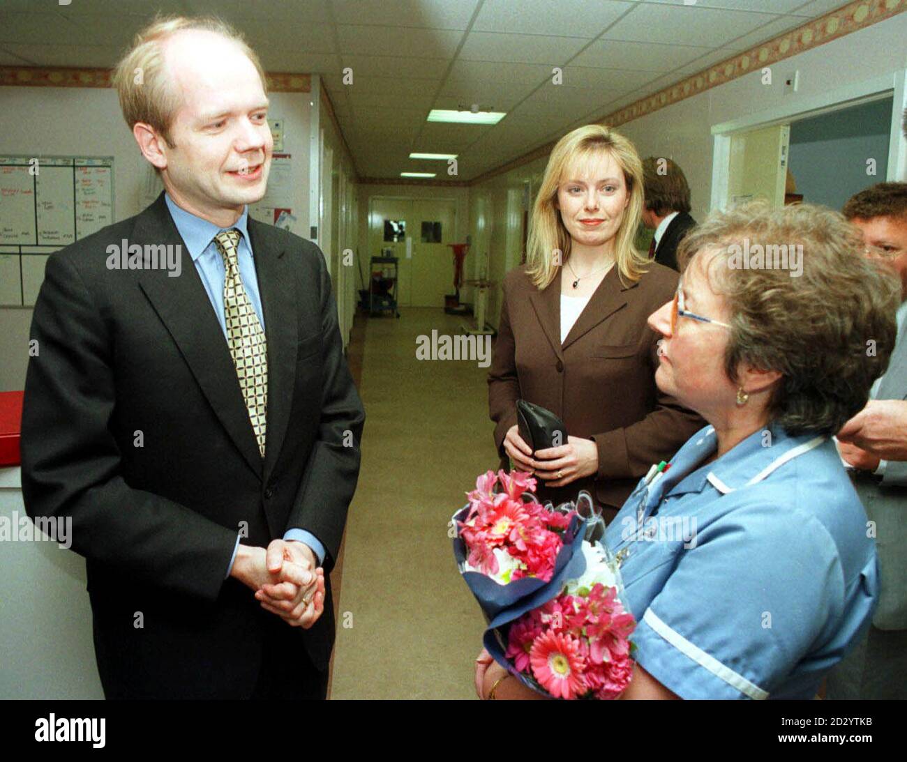Conservative Party leader William Hague and his wife Ffion (centre ...
