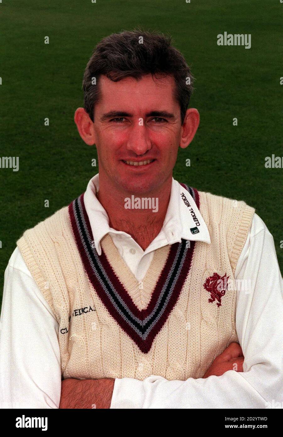 ANDY CADDICK of Somerset County Cricket Club. Photo by Barry Batchelor ...