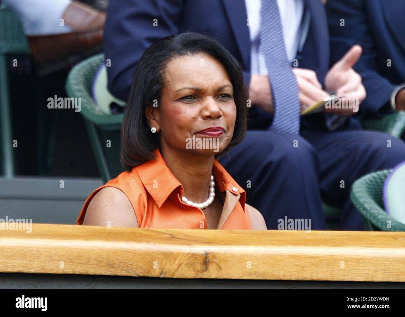 Condoleezza Rice watches the Women's Single's Final between Russia's ...