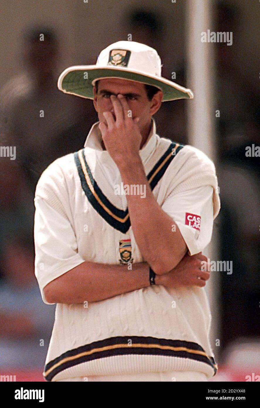 Hansie Cronje during the last day of the Fourth Test at Trent Bridge ...