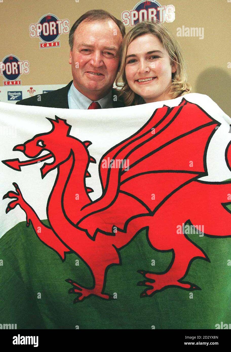 New Welsh Rugby coach Graham Henry from New Zealand with his daughter ...
