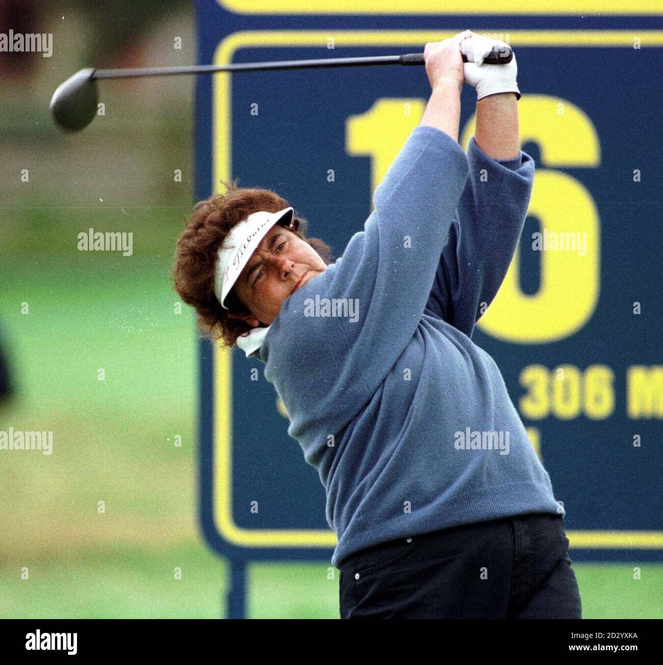 Scotland's Dale Reid drives on the 16th during the second round of the ...