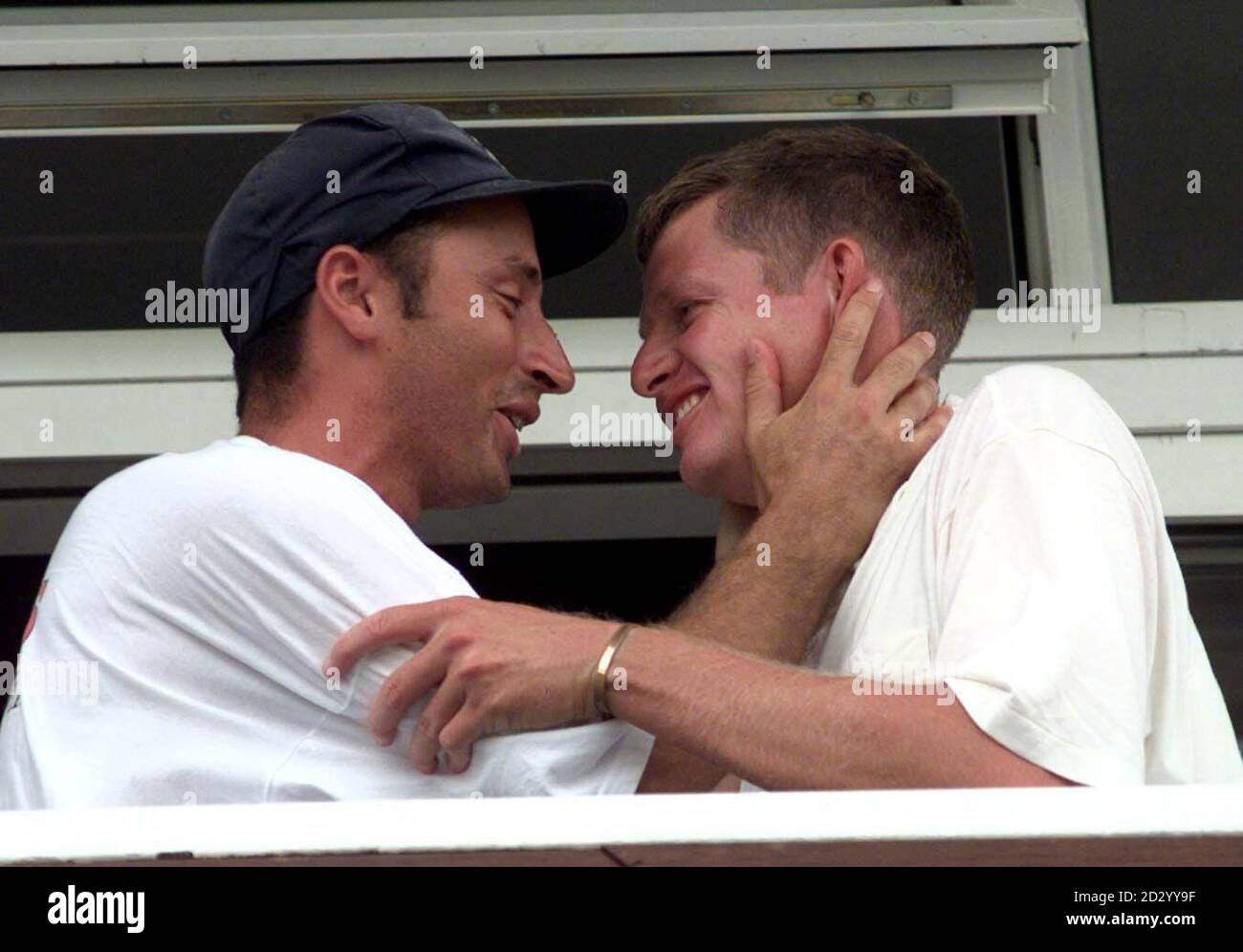 Library file, dated 13/8/97. Essex Captain Nasser Hussain (left ...