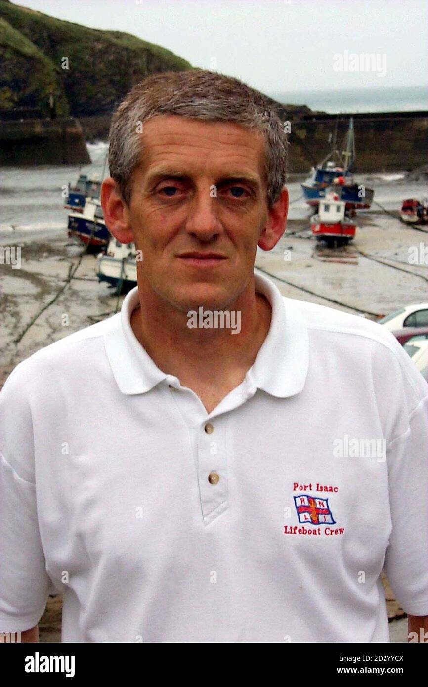 Paul Pollington of the Port Issac Life Boat was winched to safety last ...