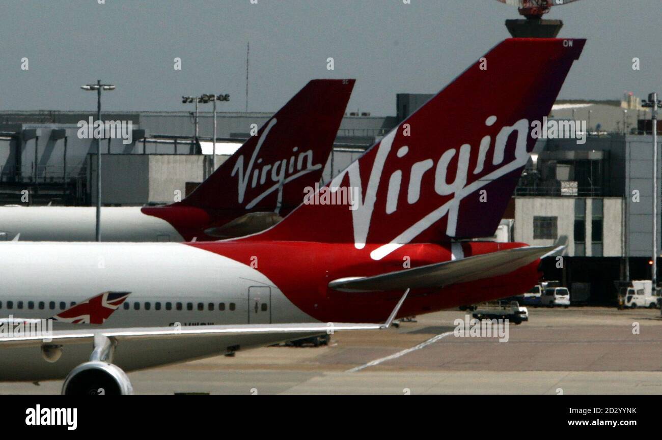 Virgin Atlantic planes at London's Heathrow Airport Stock Photo - Alamy