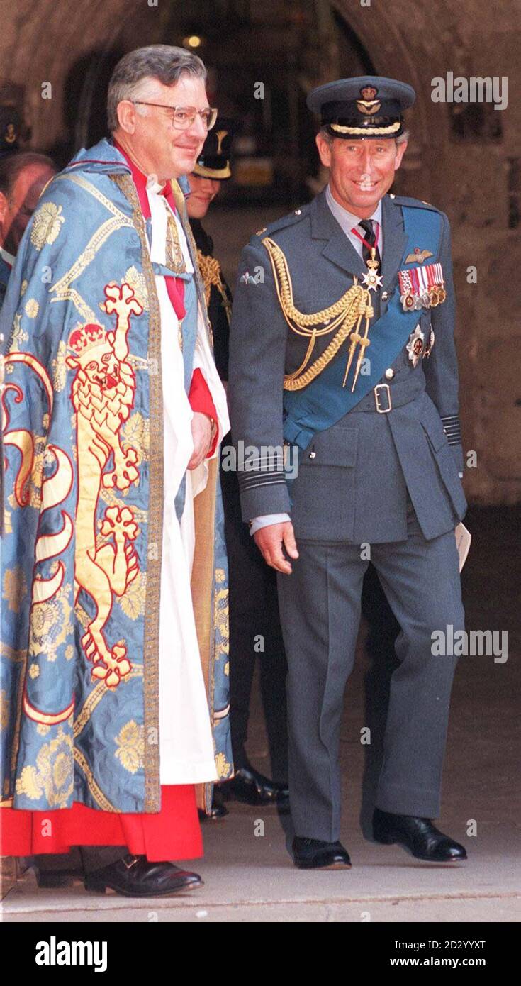 The Prince of Wales passes the Dean of Westminster, the Very Reverend ...