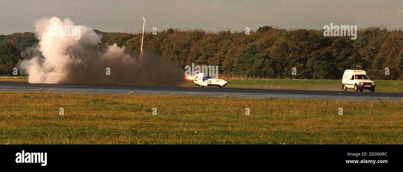 Blast off, for Richard Brown and his Gillette Mach 3 rocket powered ...