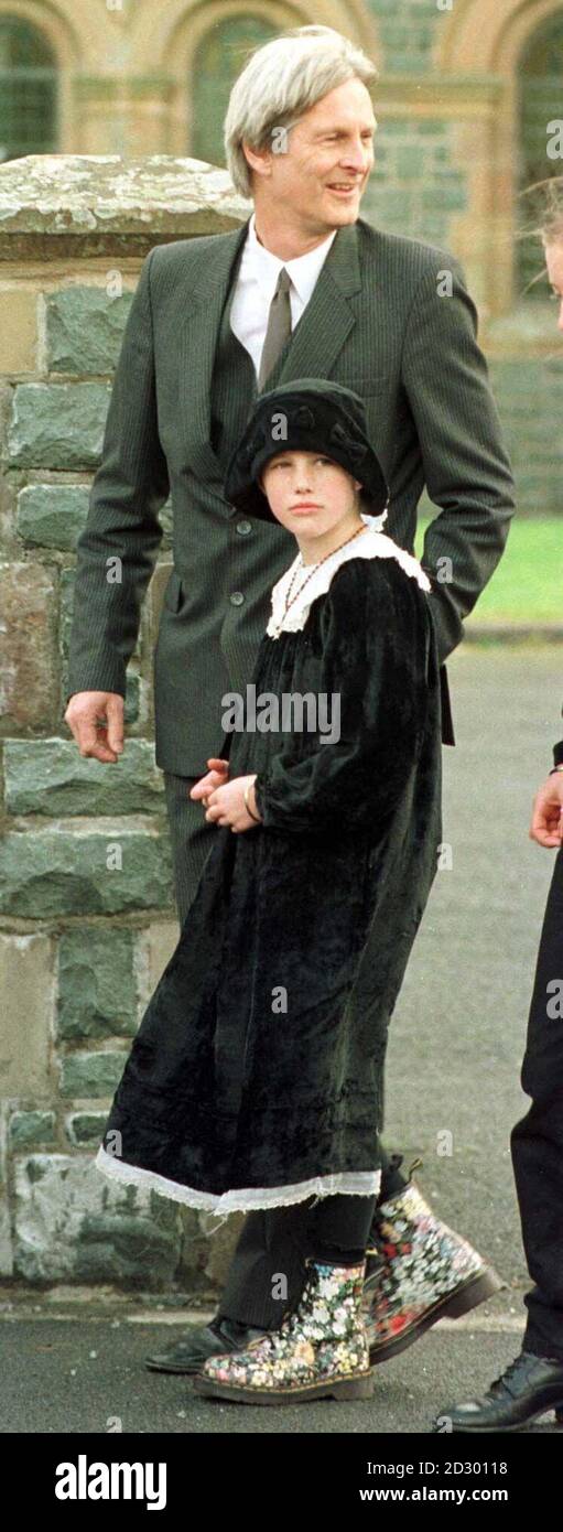 Retransmitted library filer. Dr Shaun Russell and daughter Josie leave ...