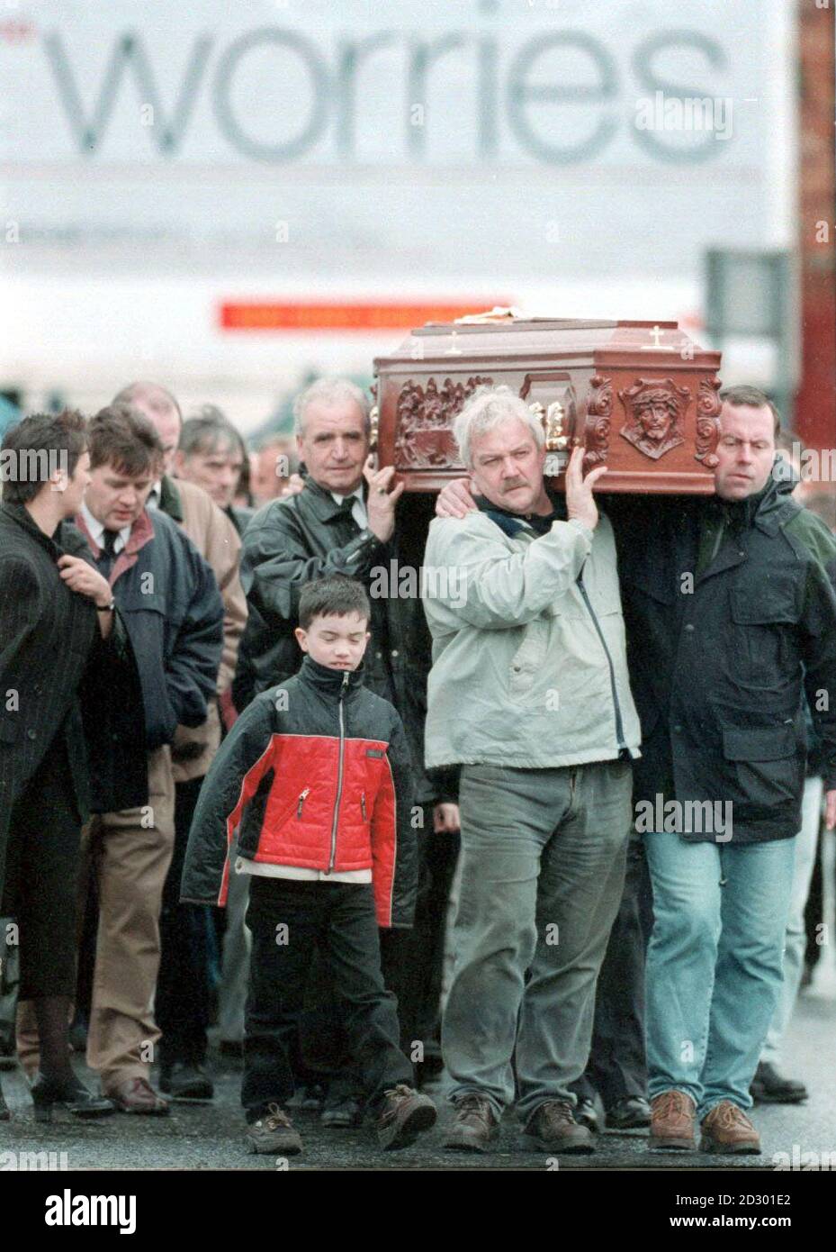 The funeral cortege brian service makes its way hi-res stock ...