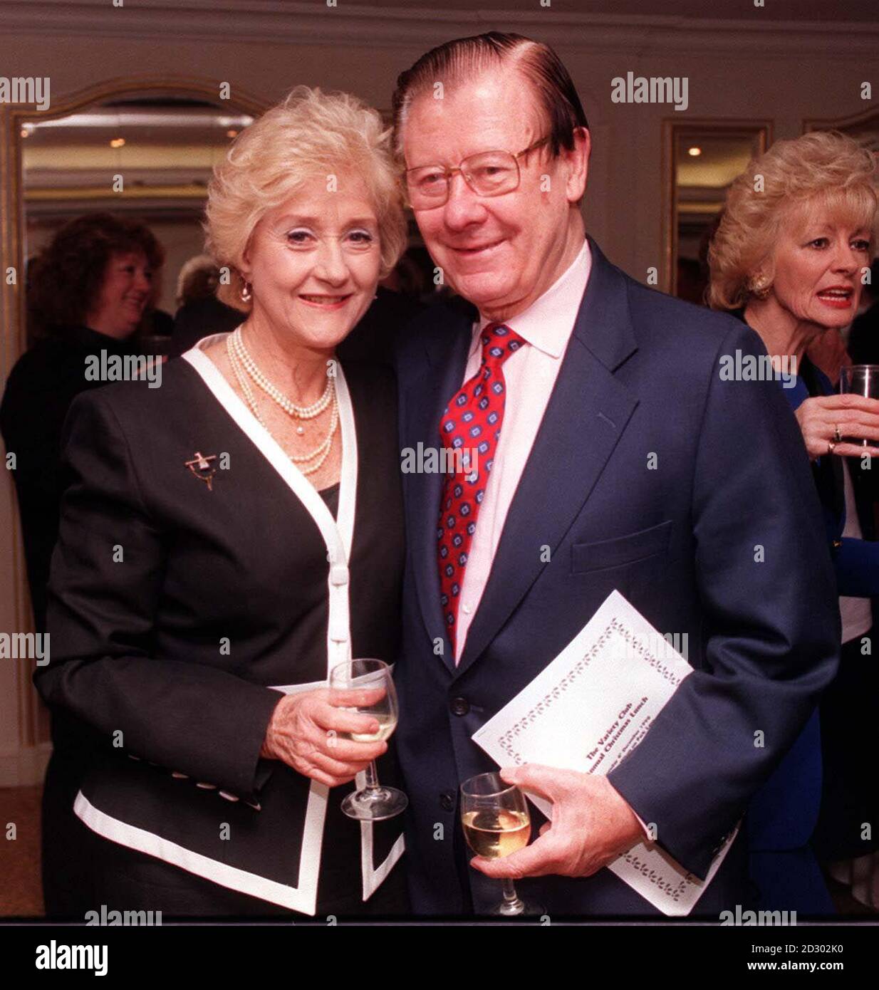 Actress Liz Fraser and Eric Morley at the Variety Club Christmas lunch ...