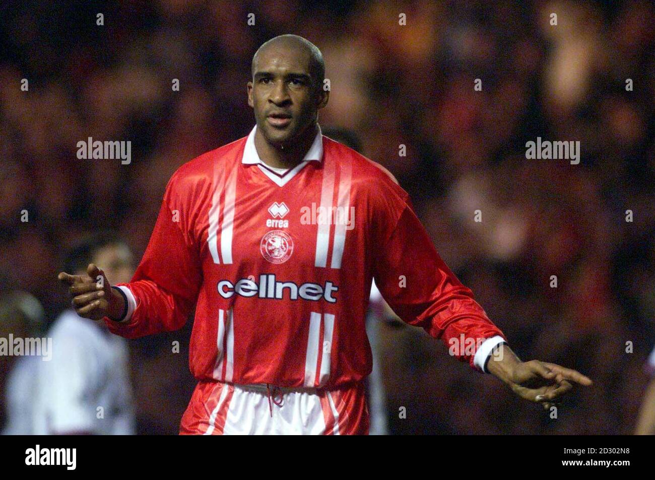Middlesbroughs brian deane celebrates hi-res stock photography and ...
