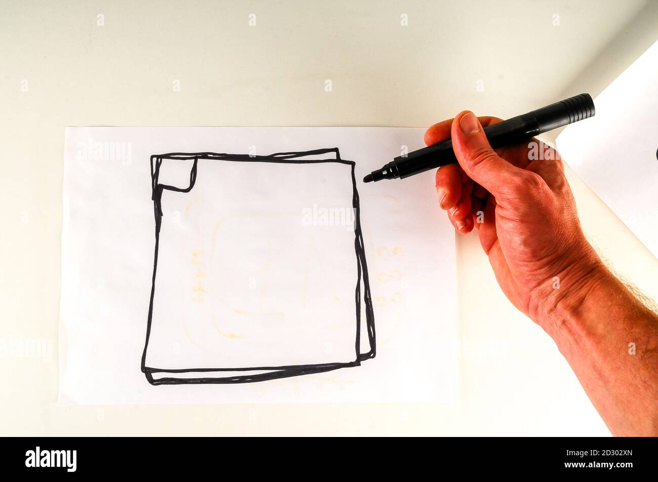 Close-up of sheet with drawing Stock Photo - Alamy