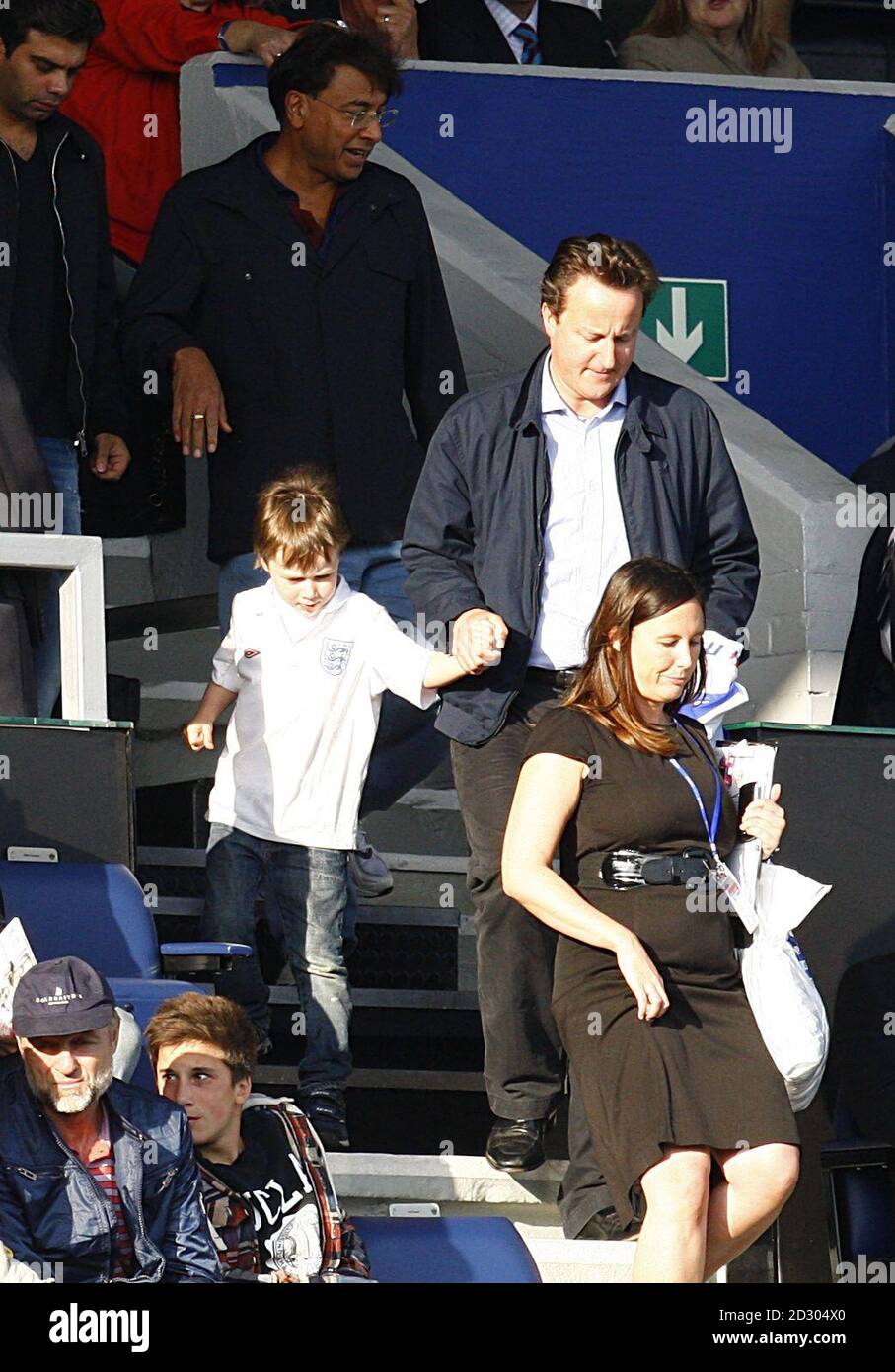 Prime minister david cameron in the with his son arthur hi-res stock ...