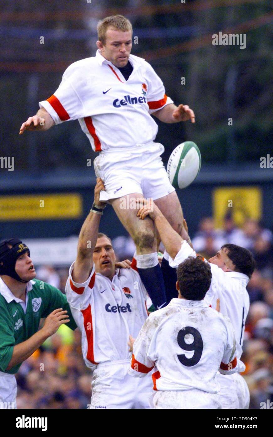 Englands timothy rodber in air clears hi-res stock photography and ...