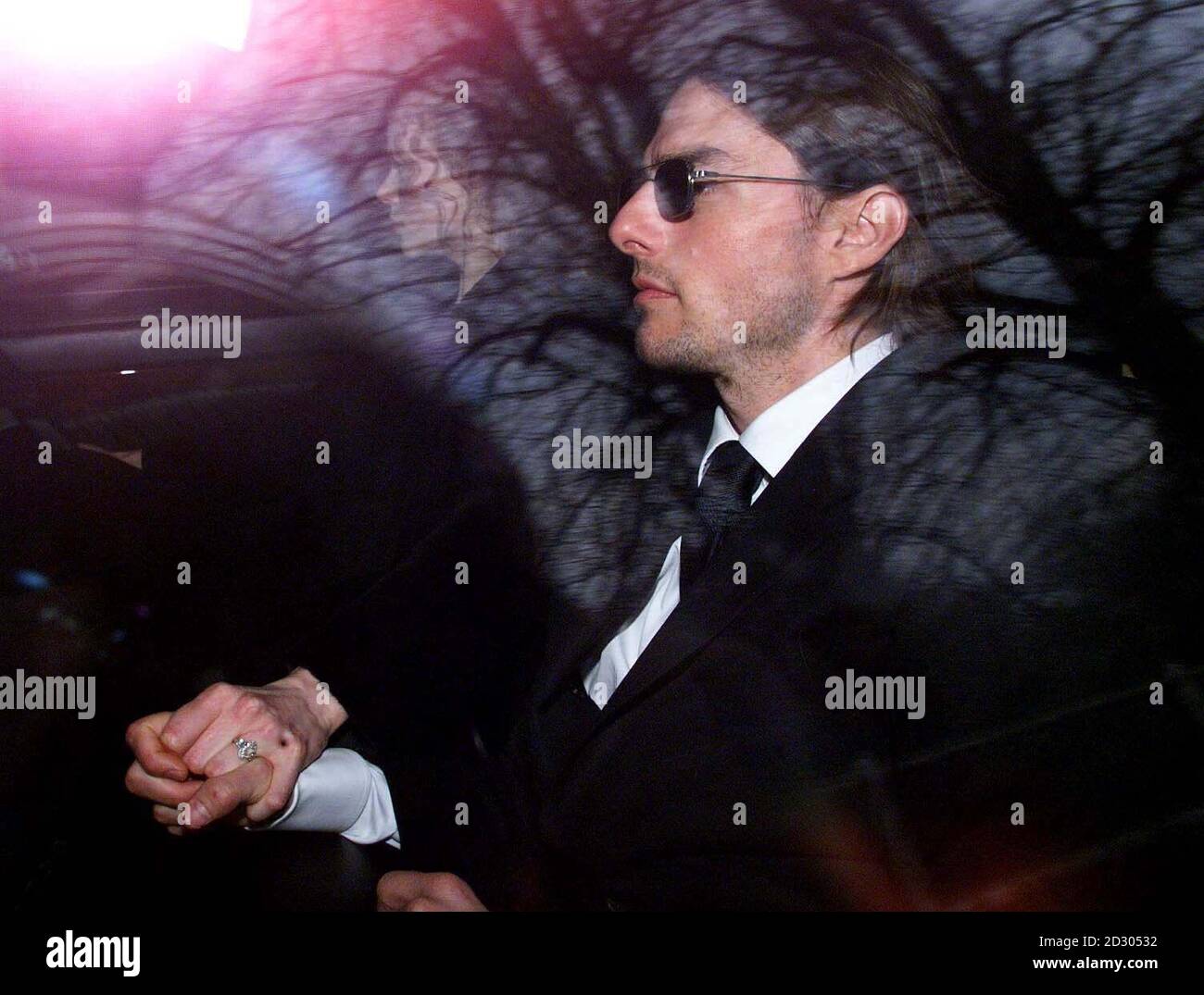 Husband & wife Tom Cruise and Nicole Kidman arrive at the funeral of ...
