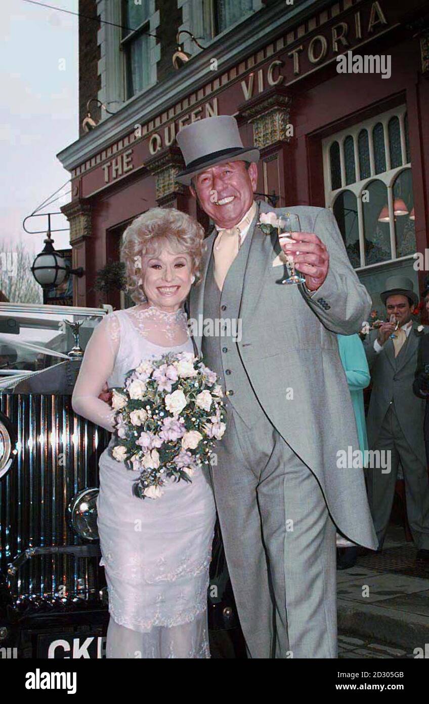 EastEnders stars Barbara Windsor (Peggy Mitchell) and Mike Reid (Frank ...
