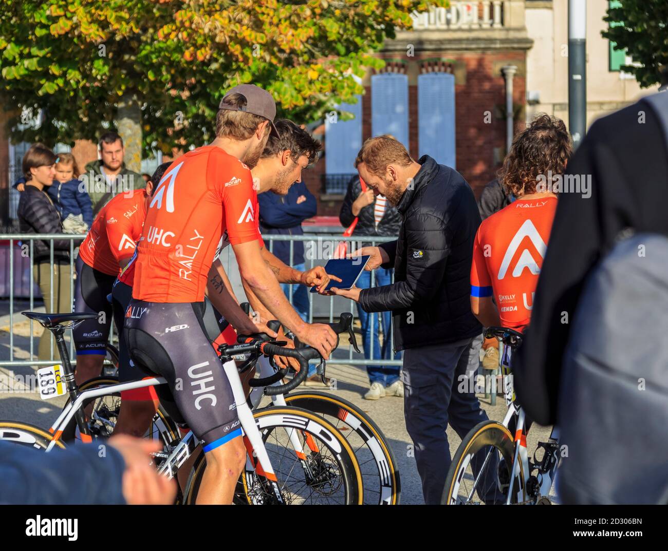 Chartres, France - October 13, 2019: The American cyclist Tyler Magner ...